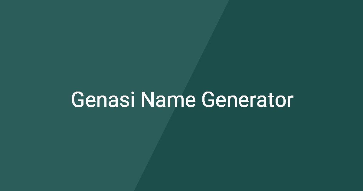 Genasi Name Generator - Dragon Name Generator