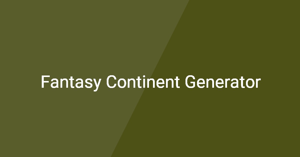 Fantasy Continent Generator - Dragon Name Generator