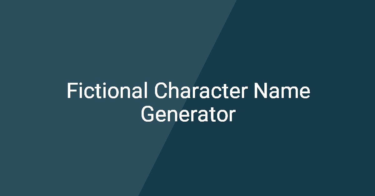 Fictional Character Name Generator - Dragon Name Generator