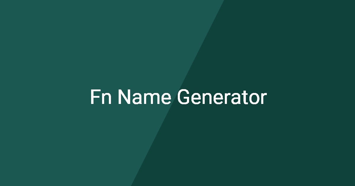 Fn Name Generator - Dragon Name Generator