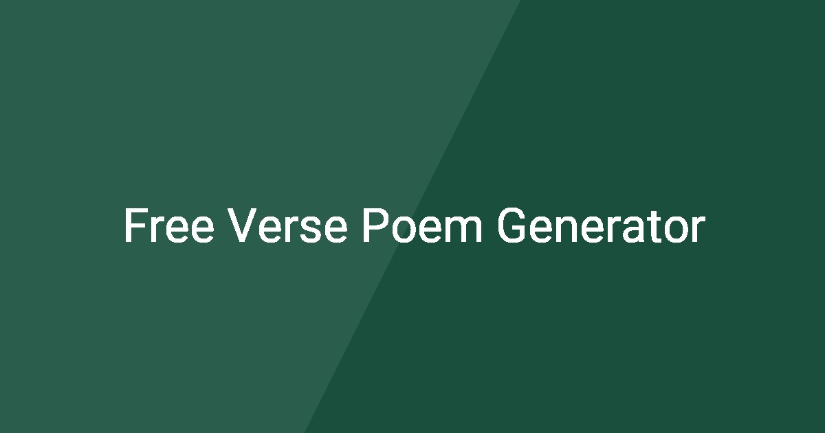 Free Verse Poem Generator - Dragon Name Generator