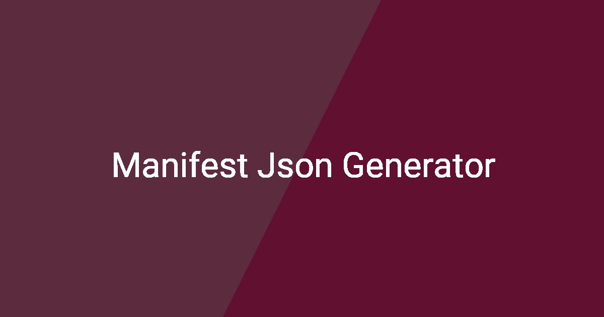 Manifest Json Generator - Dragon Name Generator