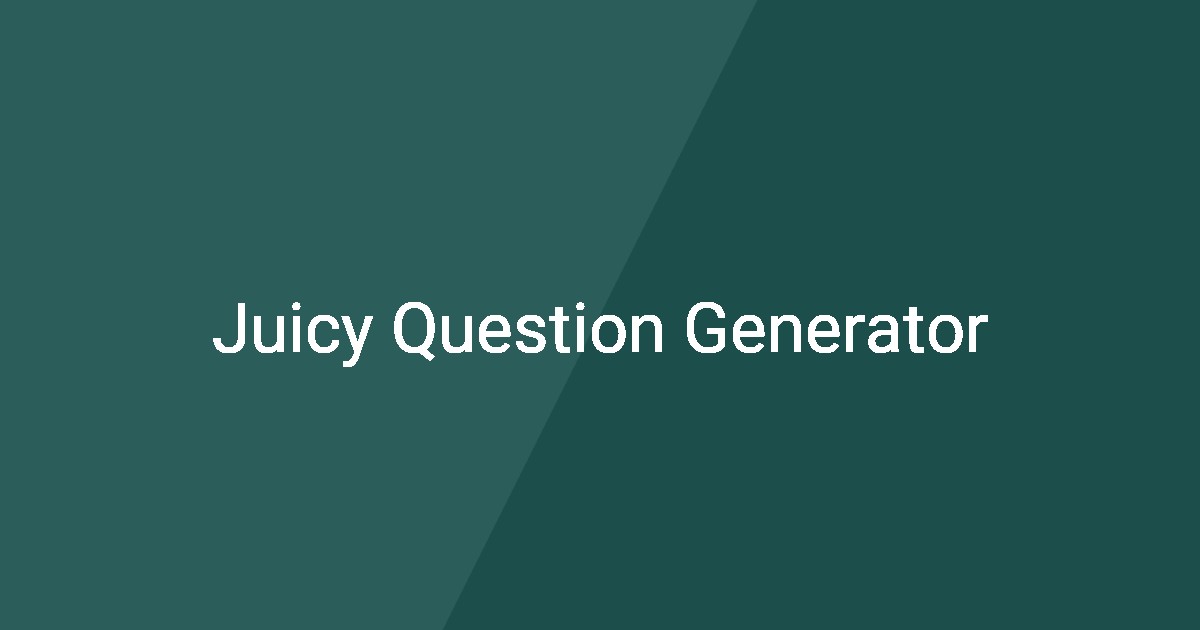 Juicy Question Generator - Dragon Name Generator