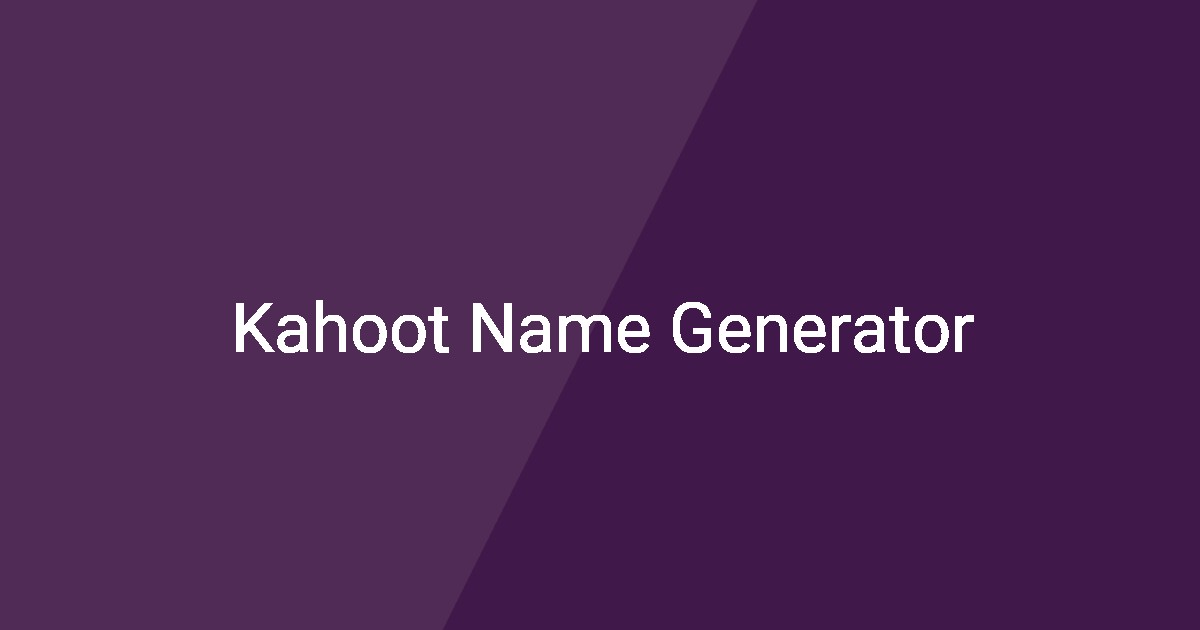 Kahoot Name Generator - Dragon Name Generator