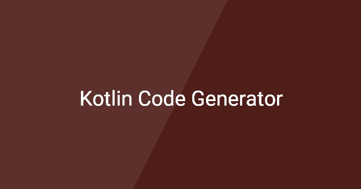 Kotlin Code Generator - Dragon Name Generator