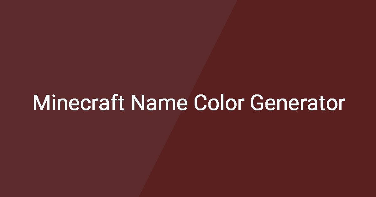Minecraft Name Color Generator - Dragon Name Generator