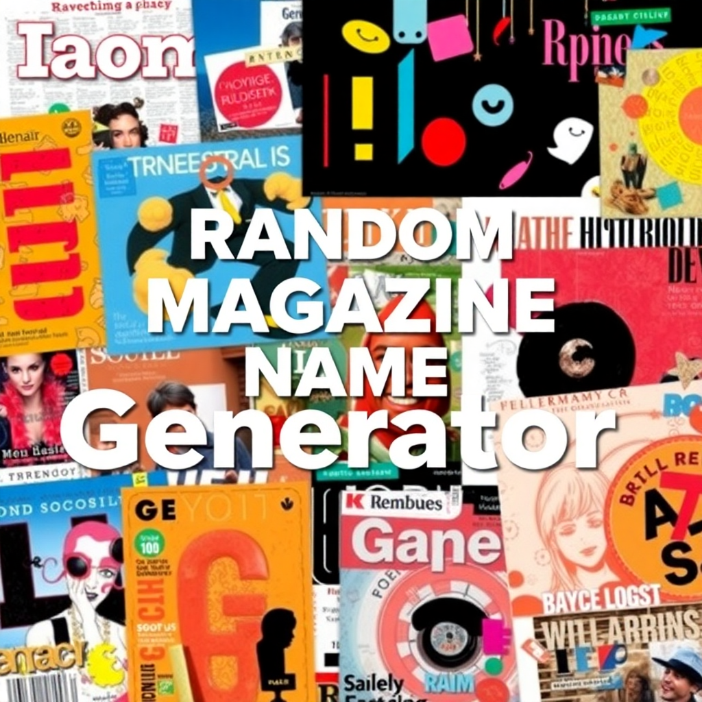 Random Magazine Name Generator - Dragon Name Generator